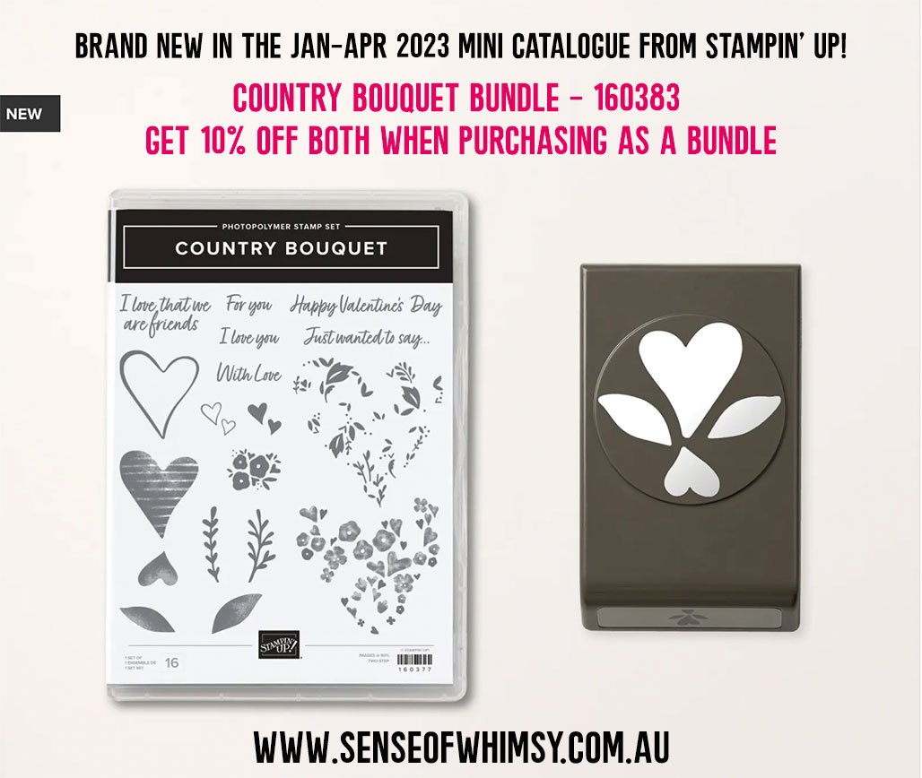 Stamping Sunday Blog Hop - "Love Is" a Country Bouquet - Sense of Whimsy