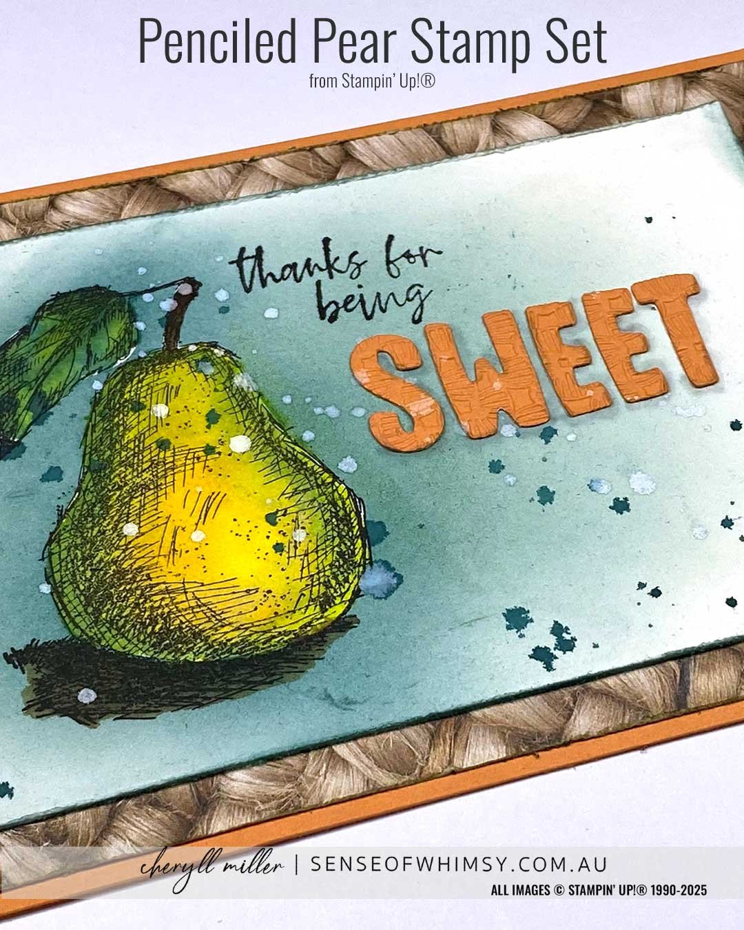 Penciled Pear - Simple & Sweet - Stamping Sunday - Sense of Whimsy